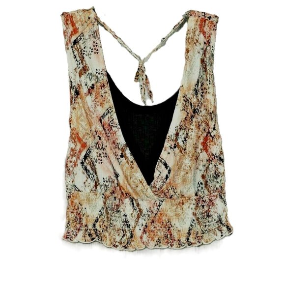 eye candy | Tops | New Eye Candy Boho Peasant Tie Back Tank Top Xl ...